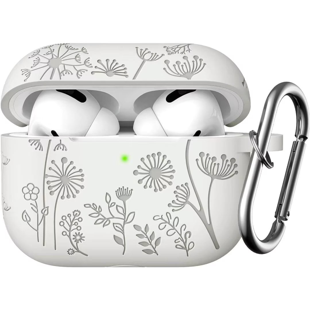 Funbiz Flower Engraved Case for AirPods Pro Case 2nd 1st Generation ...