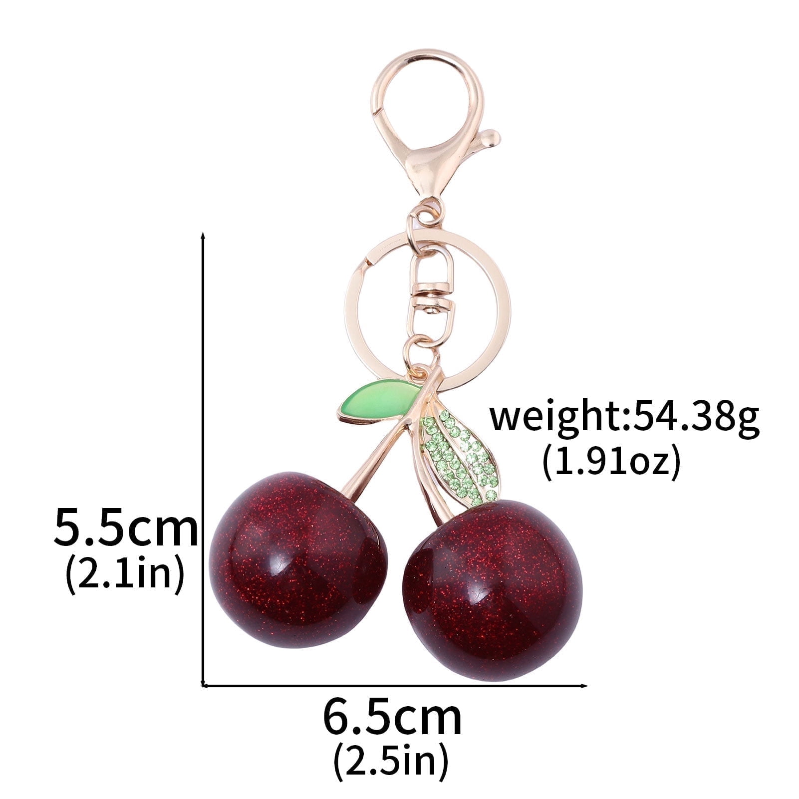 YANONELRY Keychain Cherry Bag Charms Purse: Key Chains Women Cute - Car ...