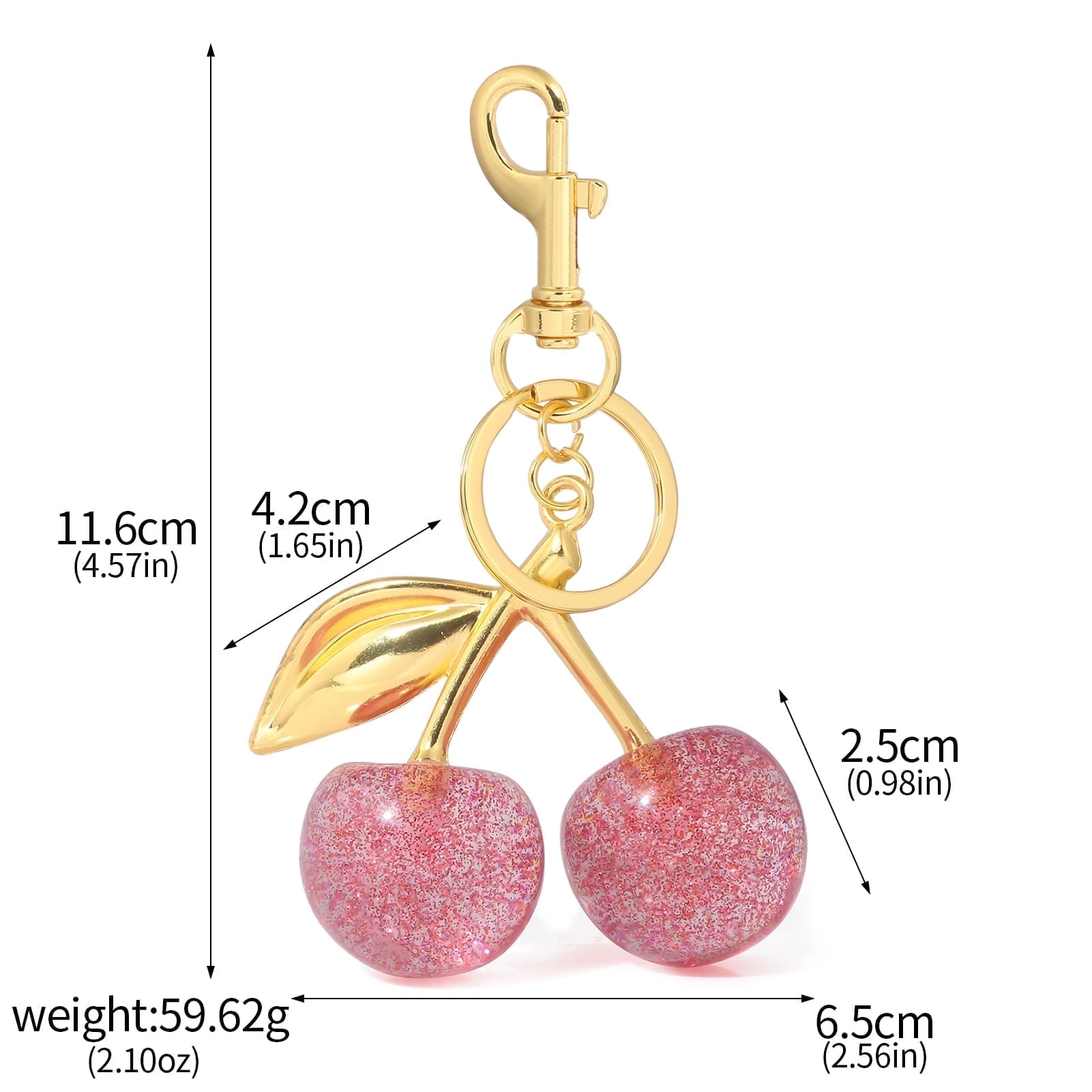 YANONELRY Keychain Cherry Bag Charms Purse: Key Chains Women Cute - Car ...