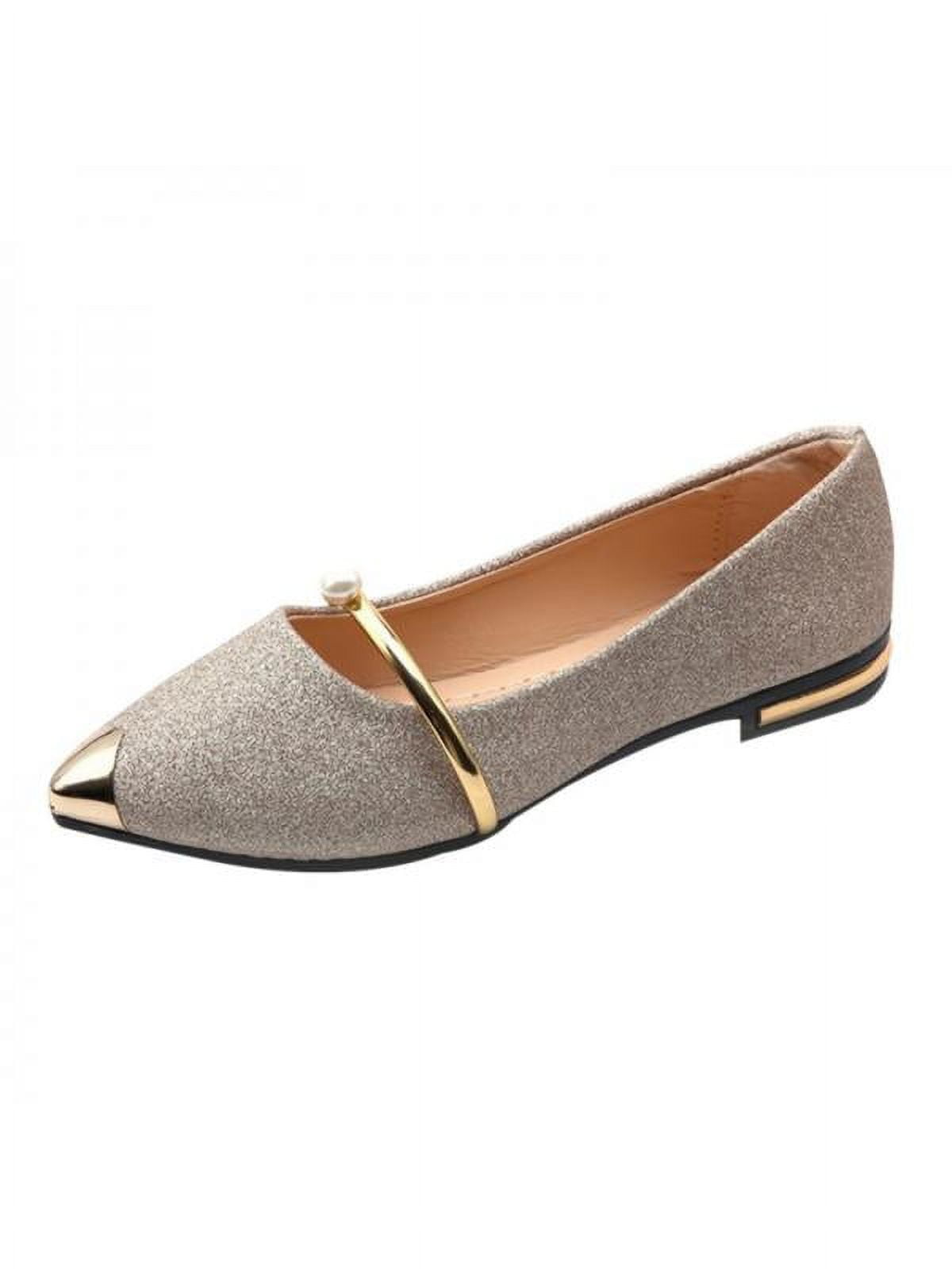Funcee Elegant Women Pointed Toe Low Heels Frosted Shoes - Walmart.com