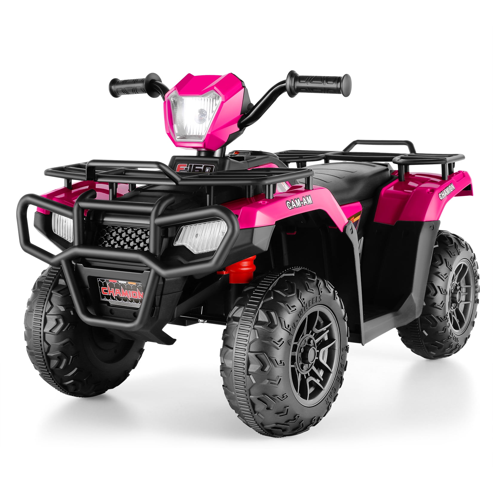 Topbuy 12V Electric Kids Quad ATV Ride on Car with LED Lights& Black ...