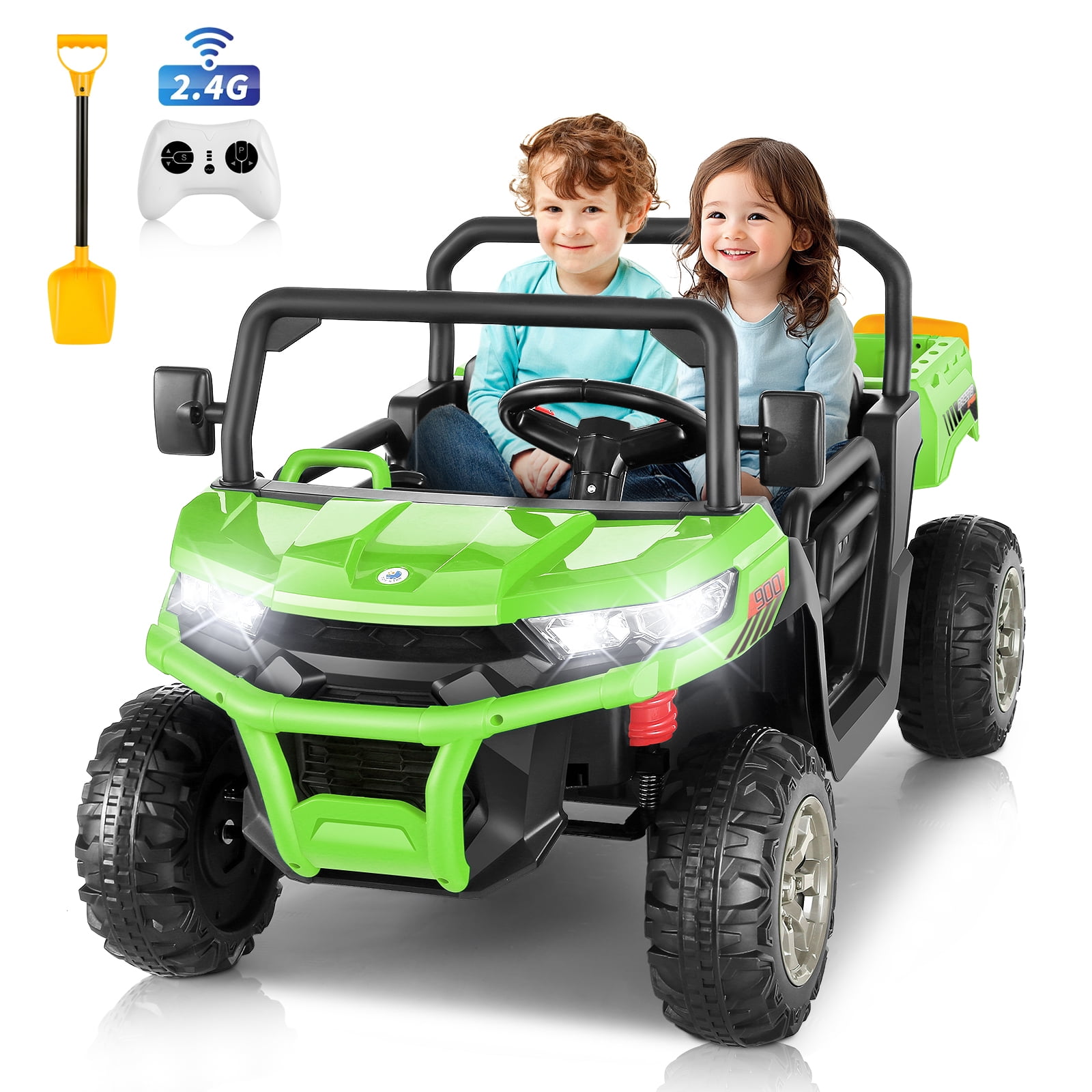 Funcid 24V Rideable Kids UTV Truck Car with 2WD, Remote Control ...