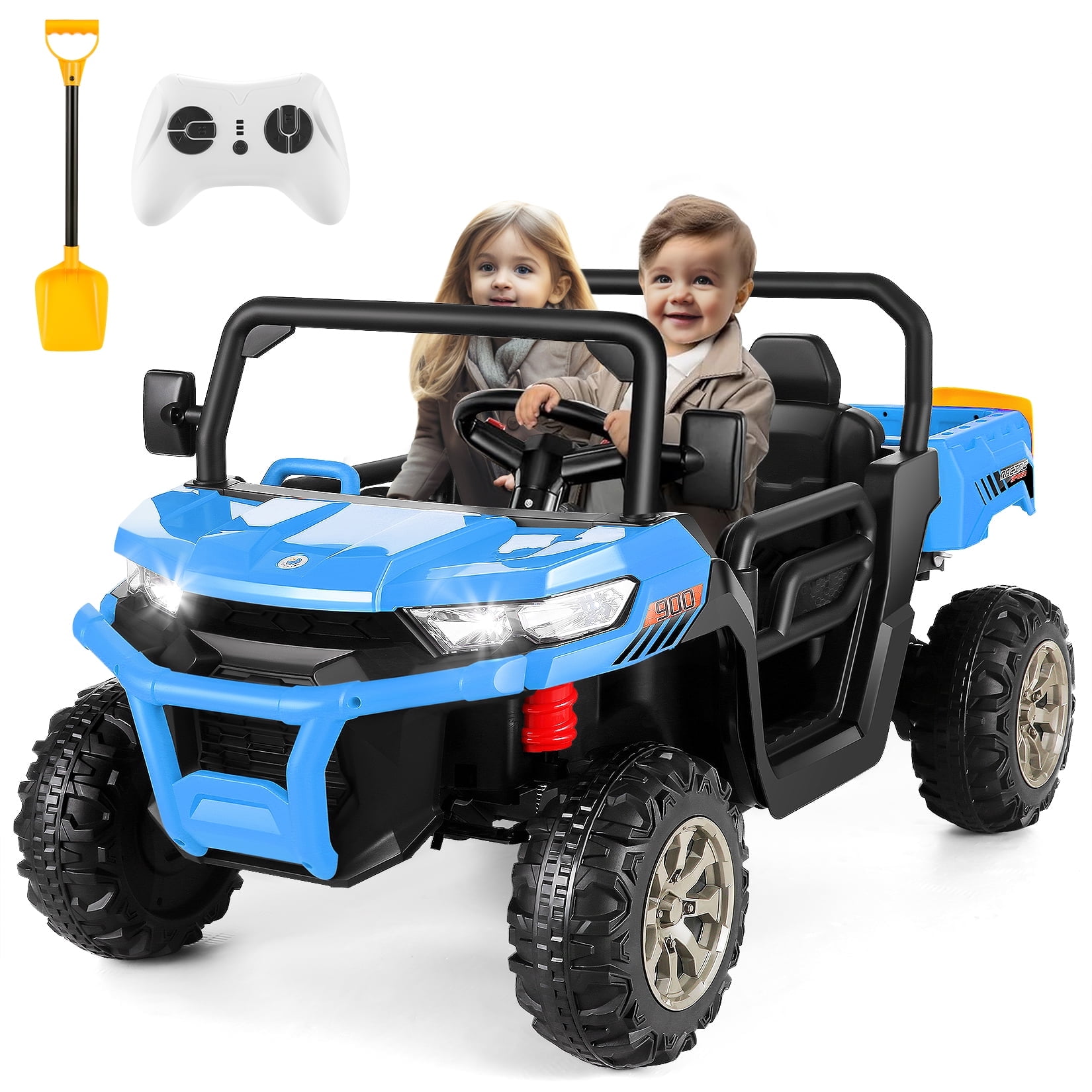 Funcid 24V Rideable Kids Dump Truck with Remote Control, 2 Seater ...