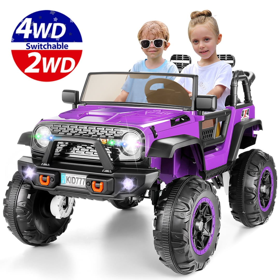 Funcid 24V 2-Seater Kids Electric Truck with Remote Control, Bluetooth ...