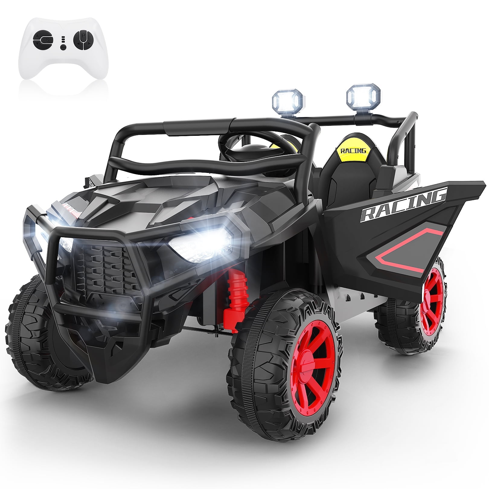 Funcid 24 Volt Ride on toys, 2-Seater Ride on Cars with Remote Control ...
