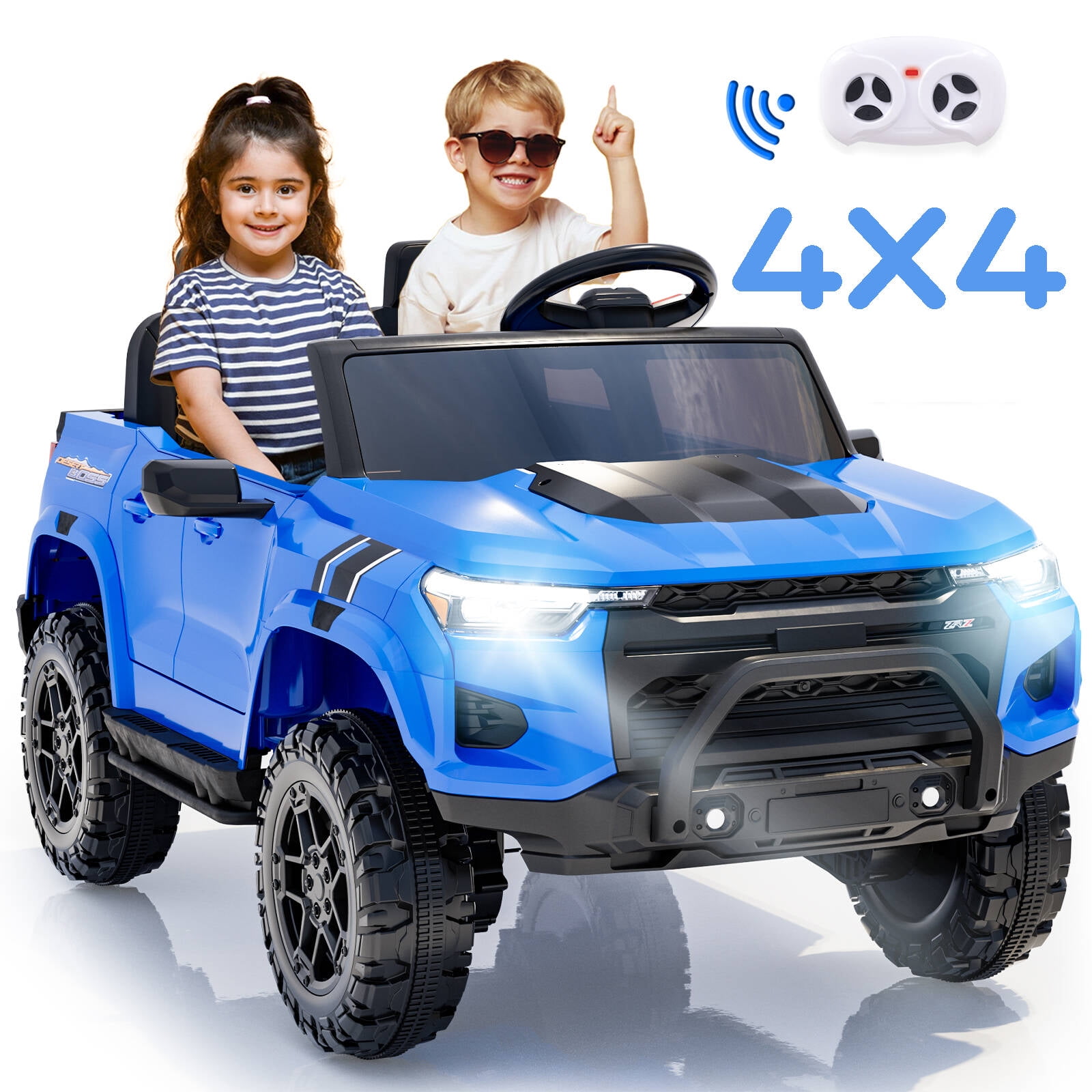 Funcid 24V Ride on Toys 4WD Ride on Cars with Remote Control, 2 XL ...
