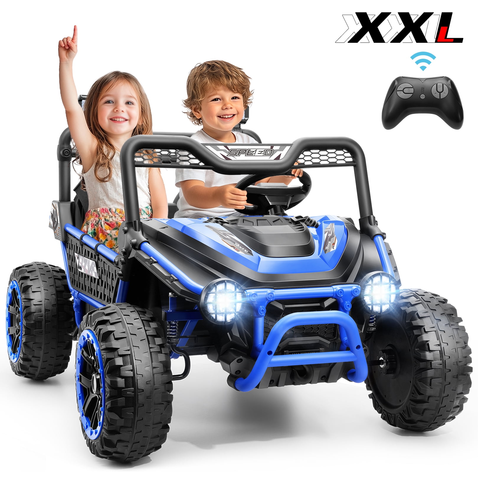Funcid 24V Ride-on Battery Operated Car for Kids with Remote Control ...