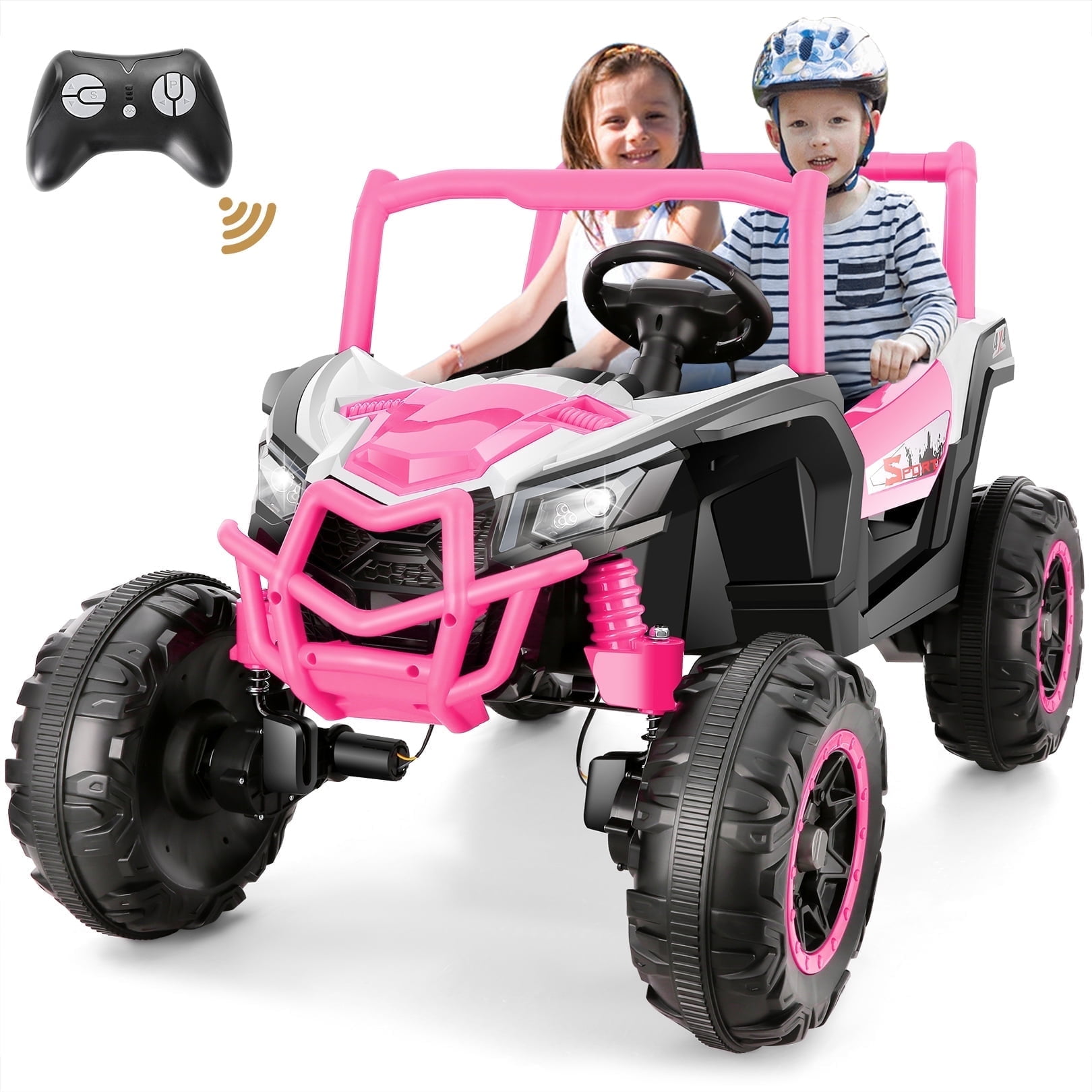 Funcid 4WD 24V Ride on Toys 2 XL Seater Kids Ride on Cars w/ Remote ...