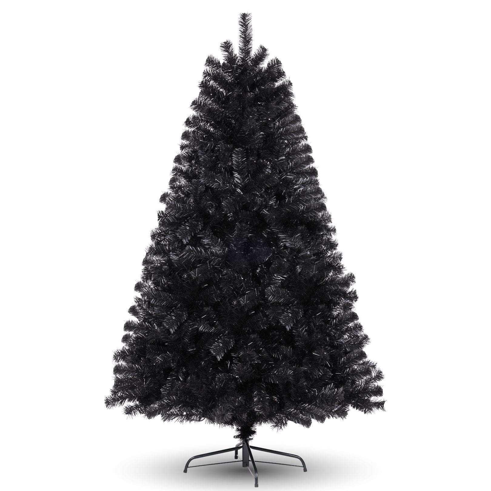 Funcid 6ft Black Halloween Tree, Christmas Tree w/1,477 Branch Tips ...