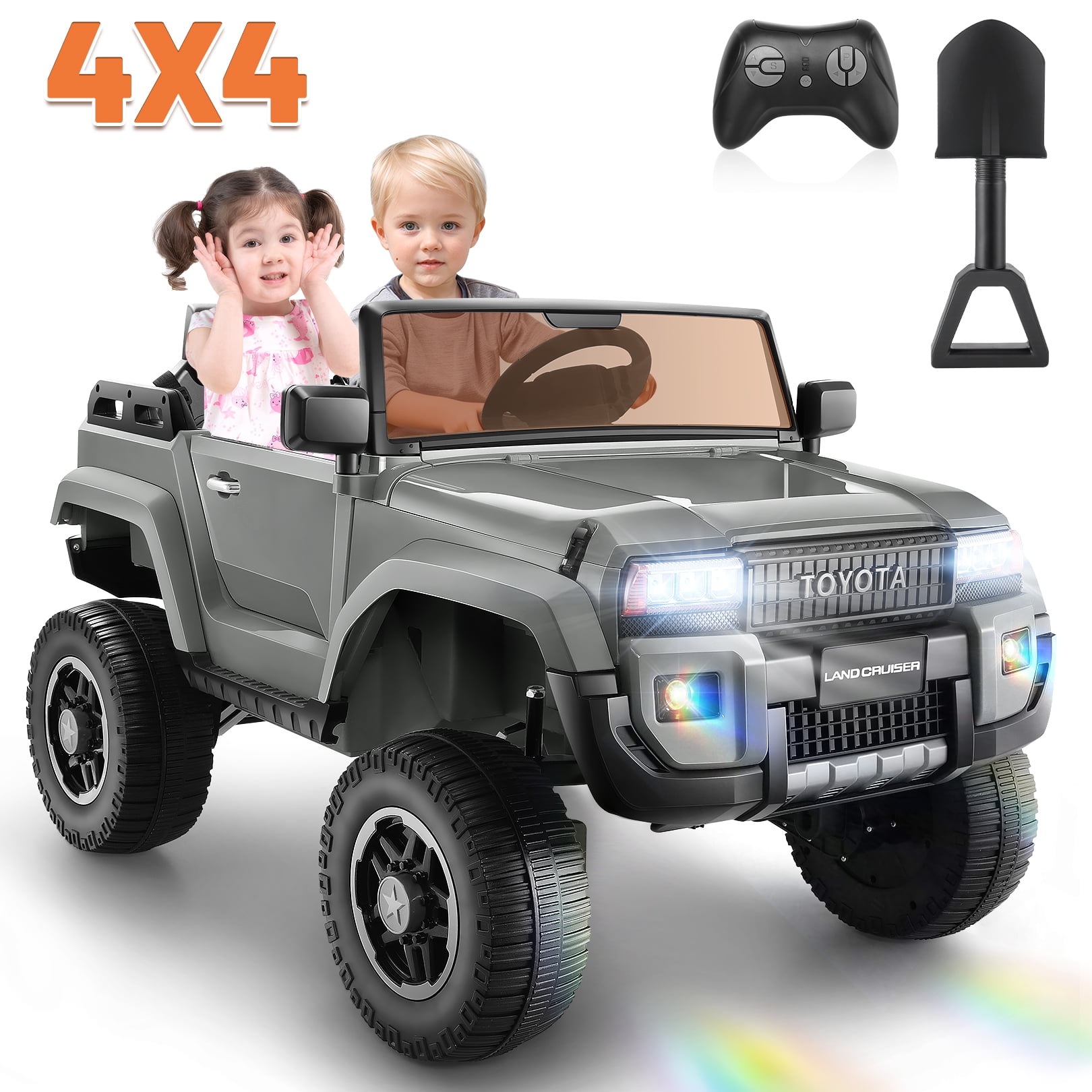 Funcid Licensed Toyota LC250, 24V 2 Seater Ride on Cars, Kids Ride on ...