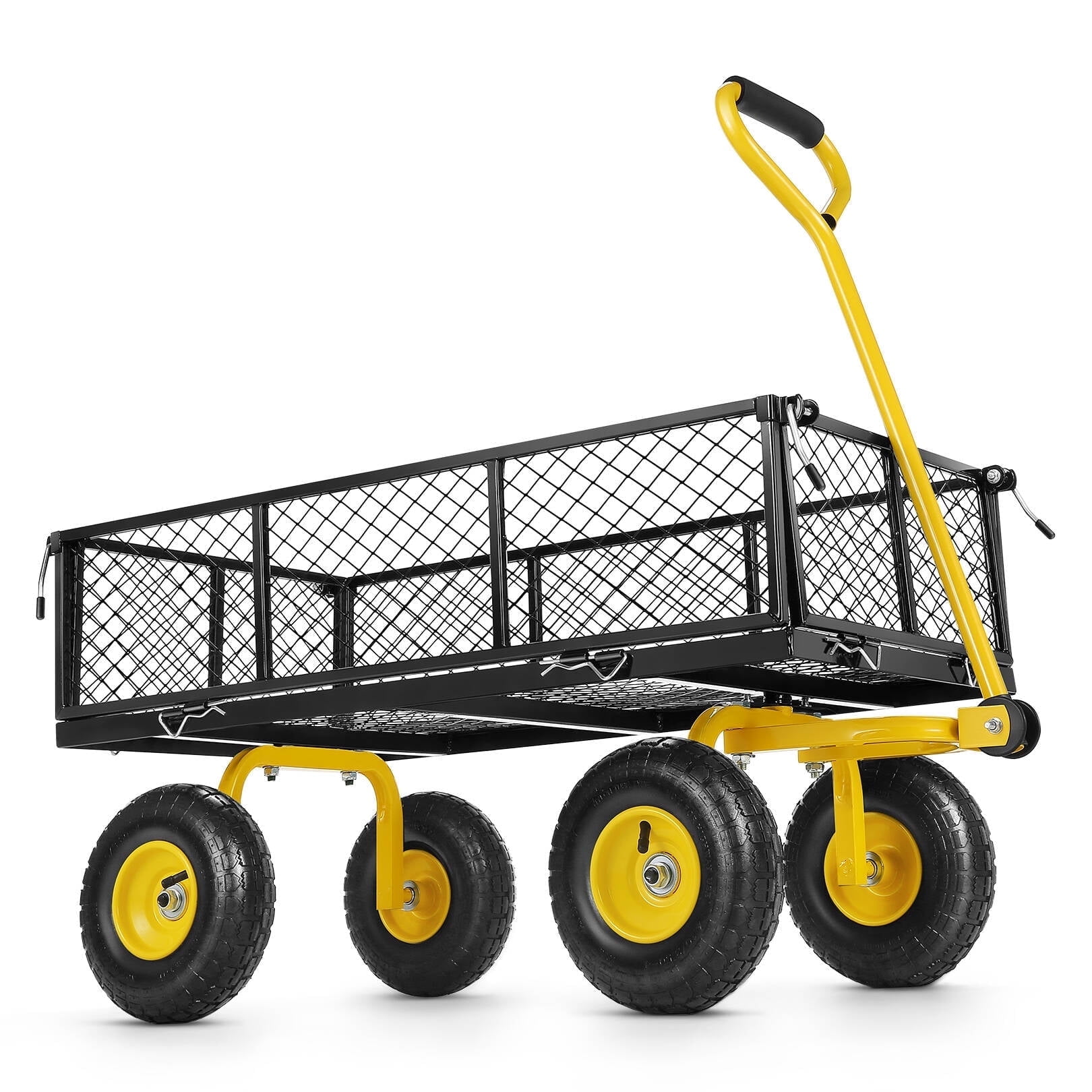 Garden Star 700lb Capacity, 38” x 20” Towable Mesh Garden Utility Cart ...
