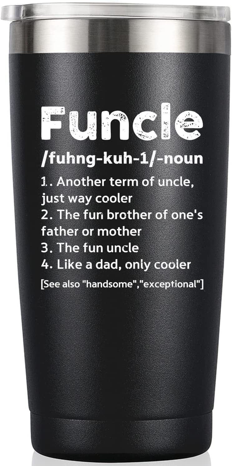 Funcle Definition Tumbler - Funny Uncle Gifts for Birthday Christmas ...
