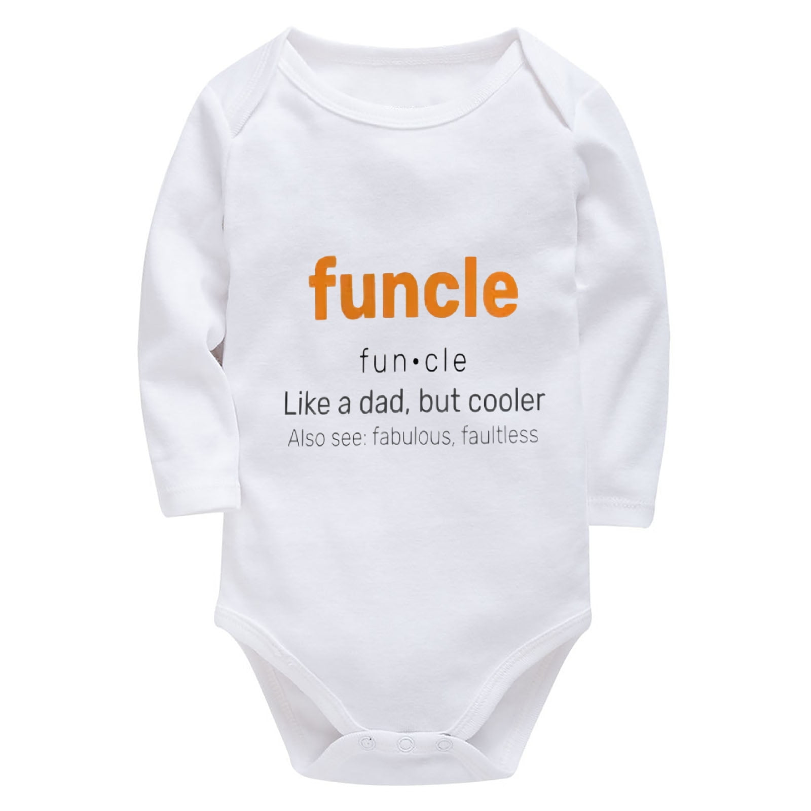 Funcle Fun Uncle Cooler Neutral Newborn Clothes Long Sleeve Baby Girl Going Home Outfit Newborn ...