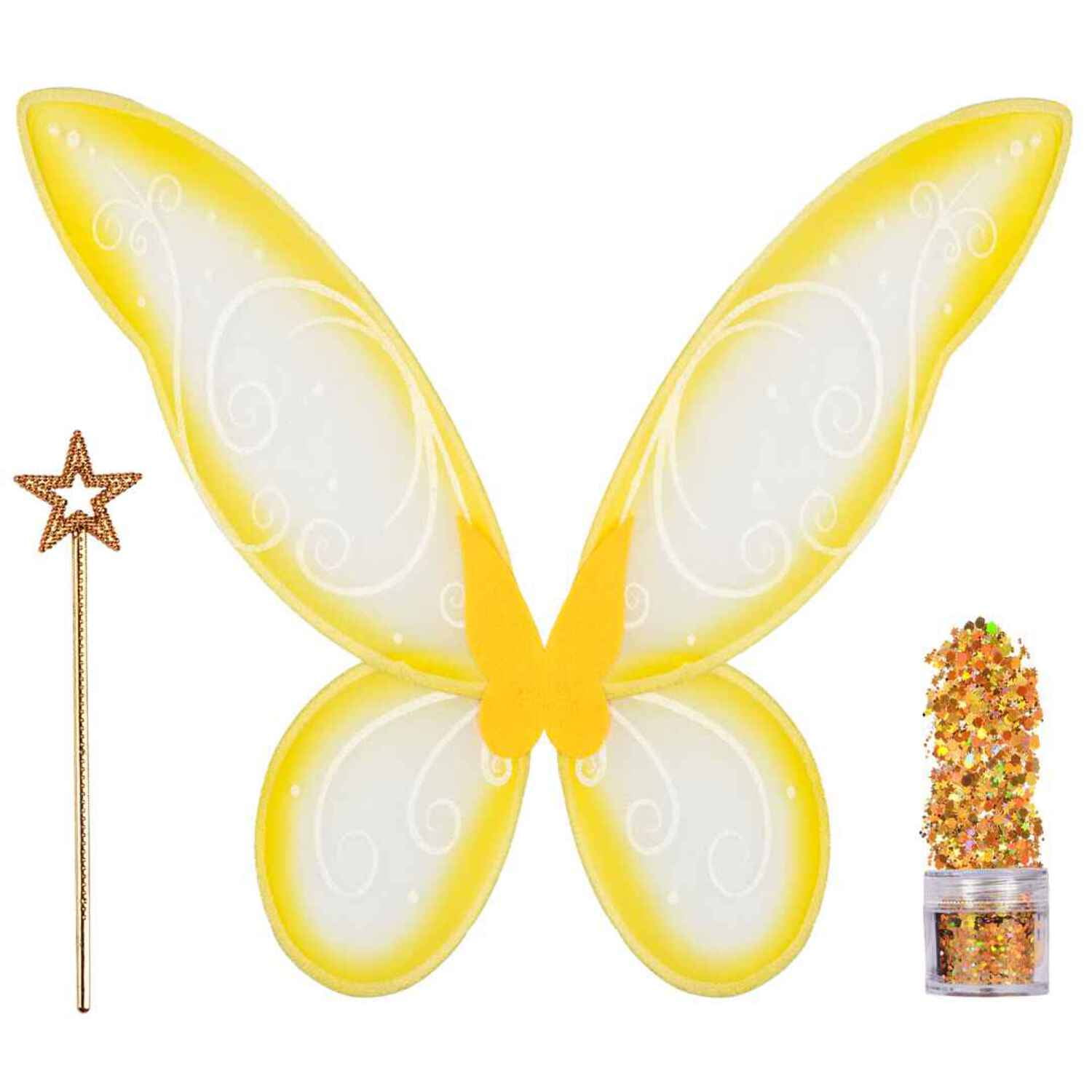 Funcredible Fairy Costume Accessories Set | Fairy Wings, Fairy Wand ...