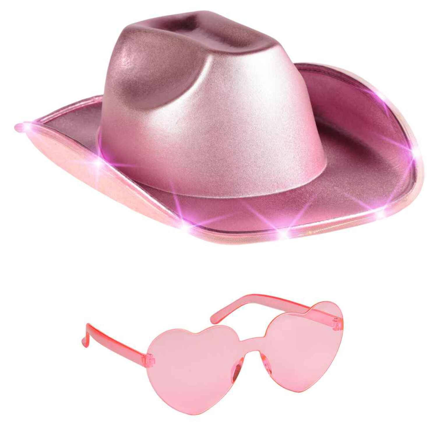 Funcredible Pink Light Up Cowgirl Hats for Women Western - Stylish ...