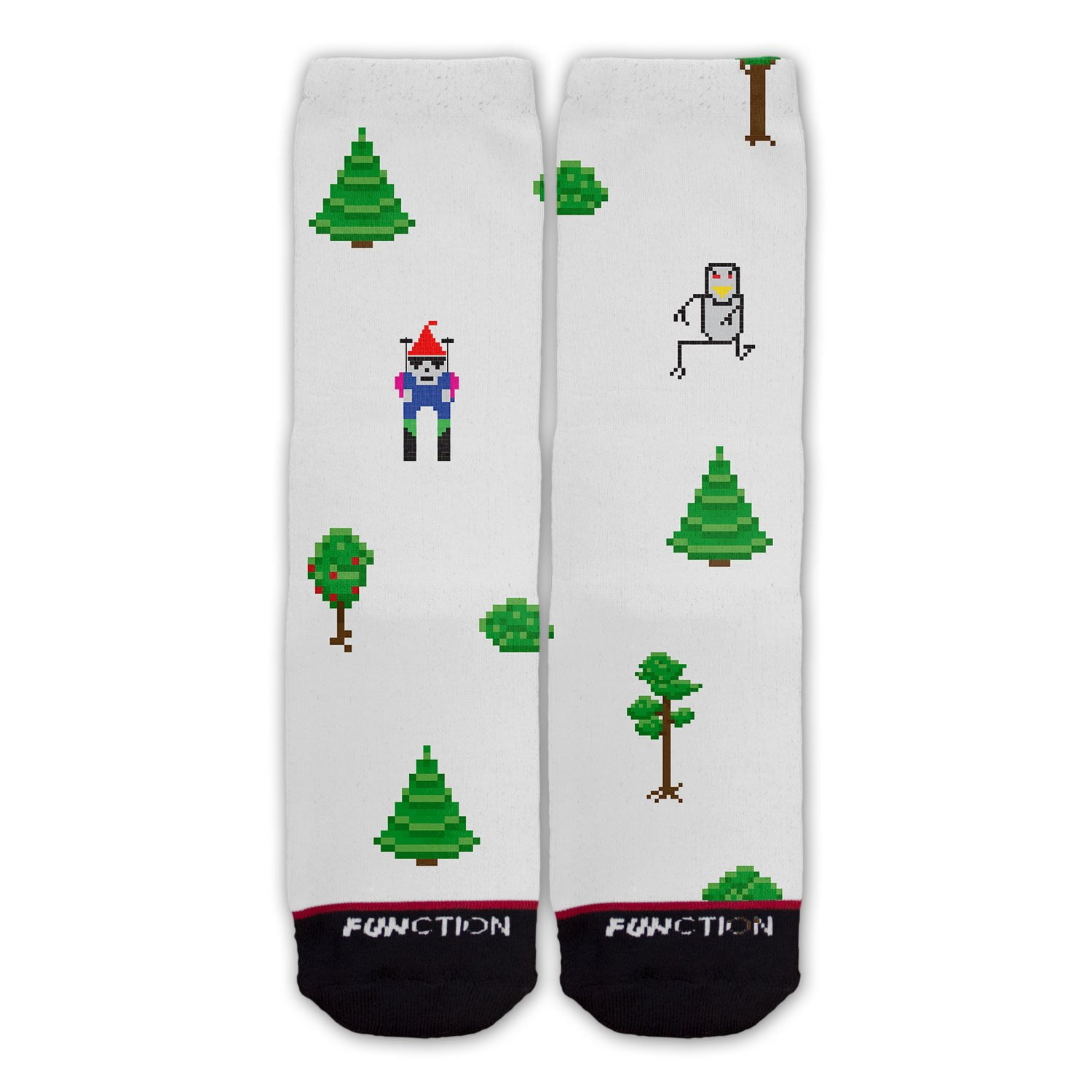 Function - 8 Bit Sasquatch Skier Fashion Socks - Walmart Business Supplies