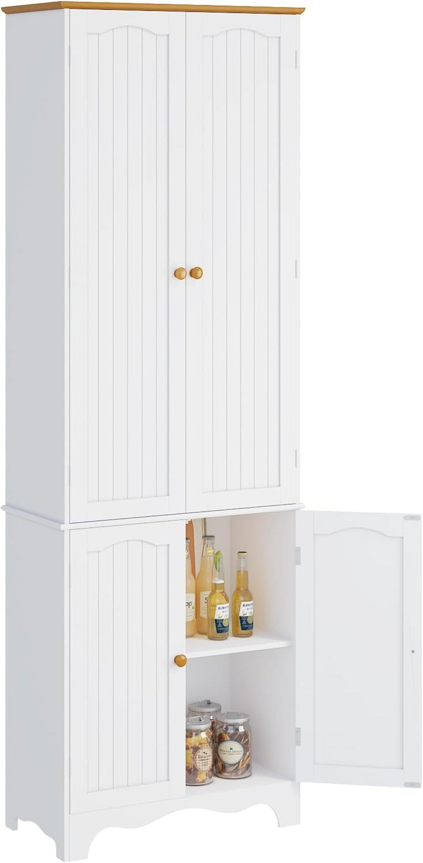 Function Home 72" Kitchen Pantry Cabinet, Freestanding Storage Cabinets ...