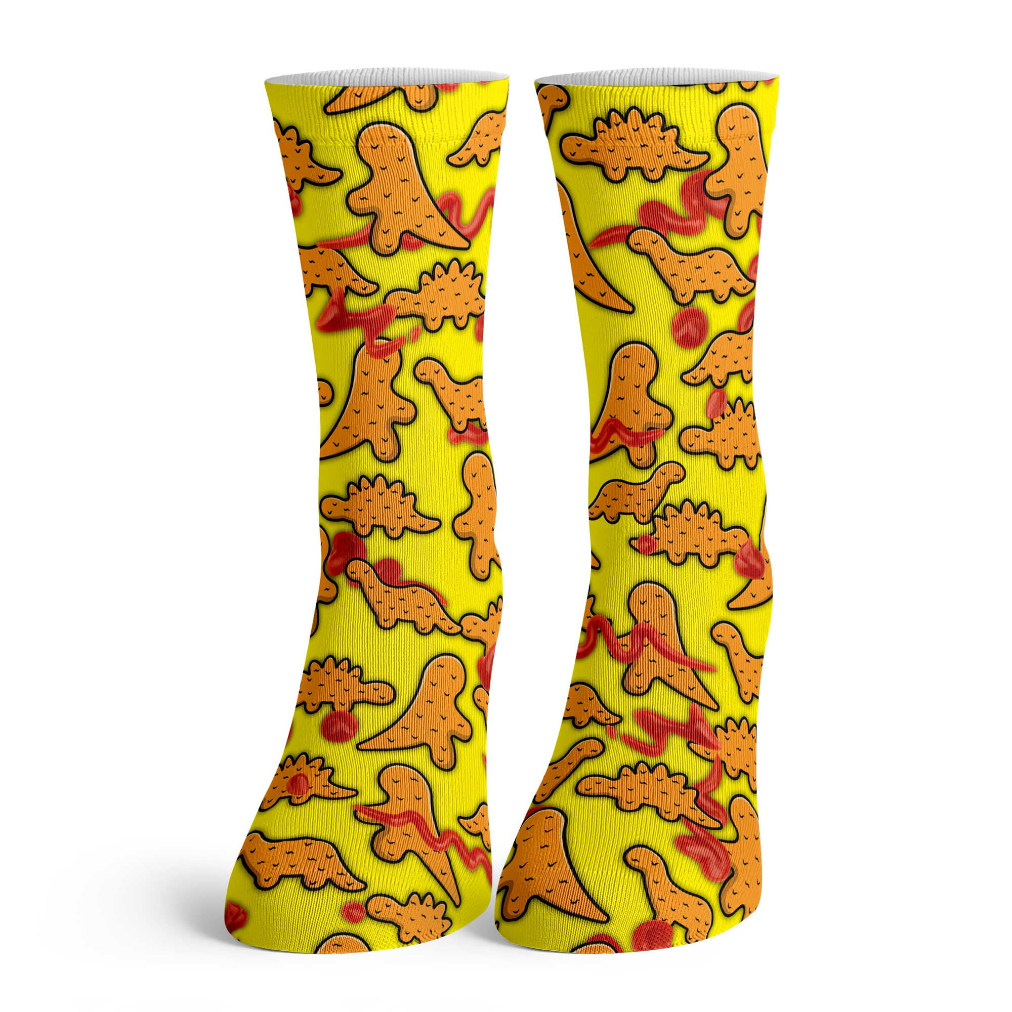 Function - Kids Cartoon Dinosaur Chicken Nuggets Yellow Pattern Youth ...