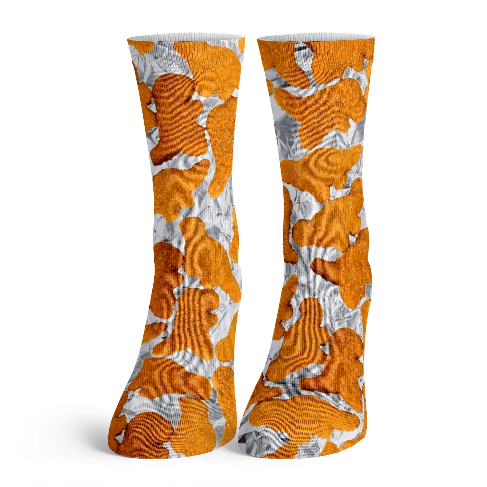 Function - Kids Dinosaur Chicken Nugget Tall Crew Food Socks - Walmart.com