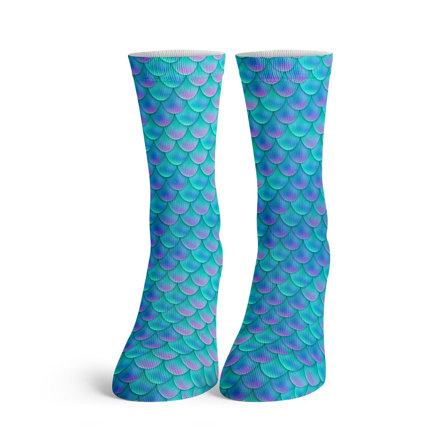 Function - Kids Mermaid Holographic Tail Pattern Fashion Socks Scales ...