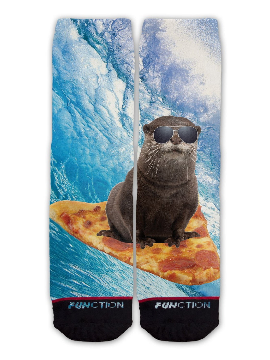 Function - Pizza Surfing Otter Fashion Sock - Walmart.com