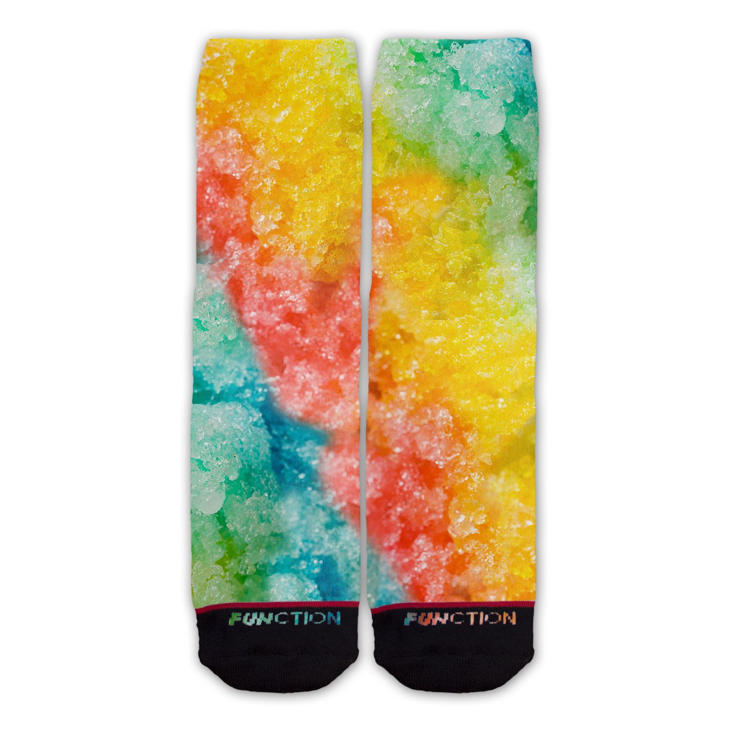 Function - Rainbow Shaved Ice Snow Cone Fashion Socks Food Colored ...