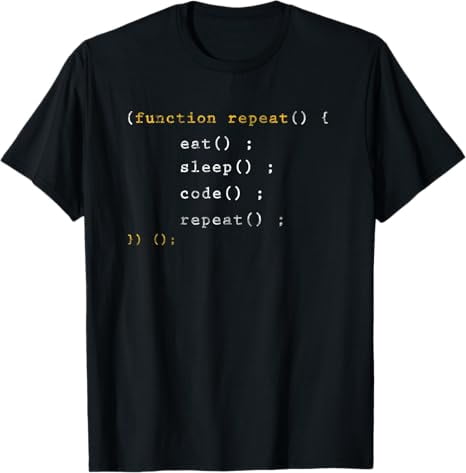 Function Repeat Eat Sleep Code Repeat Debugger Programmer T-Shirt ...