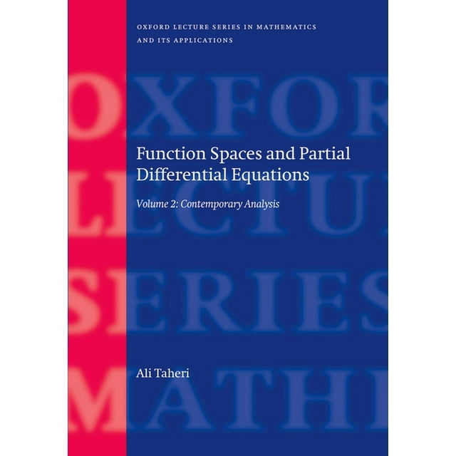 Function Spaces And Partial Differential Equations Contemporary