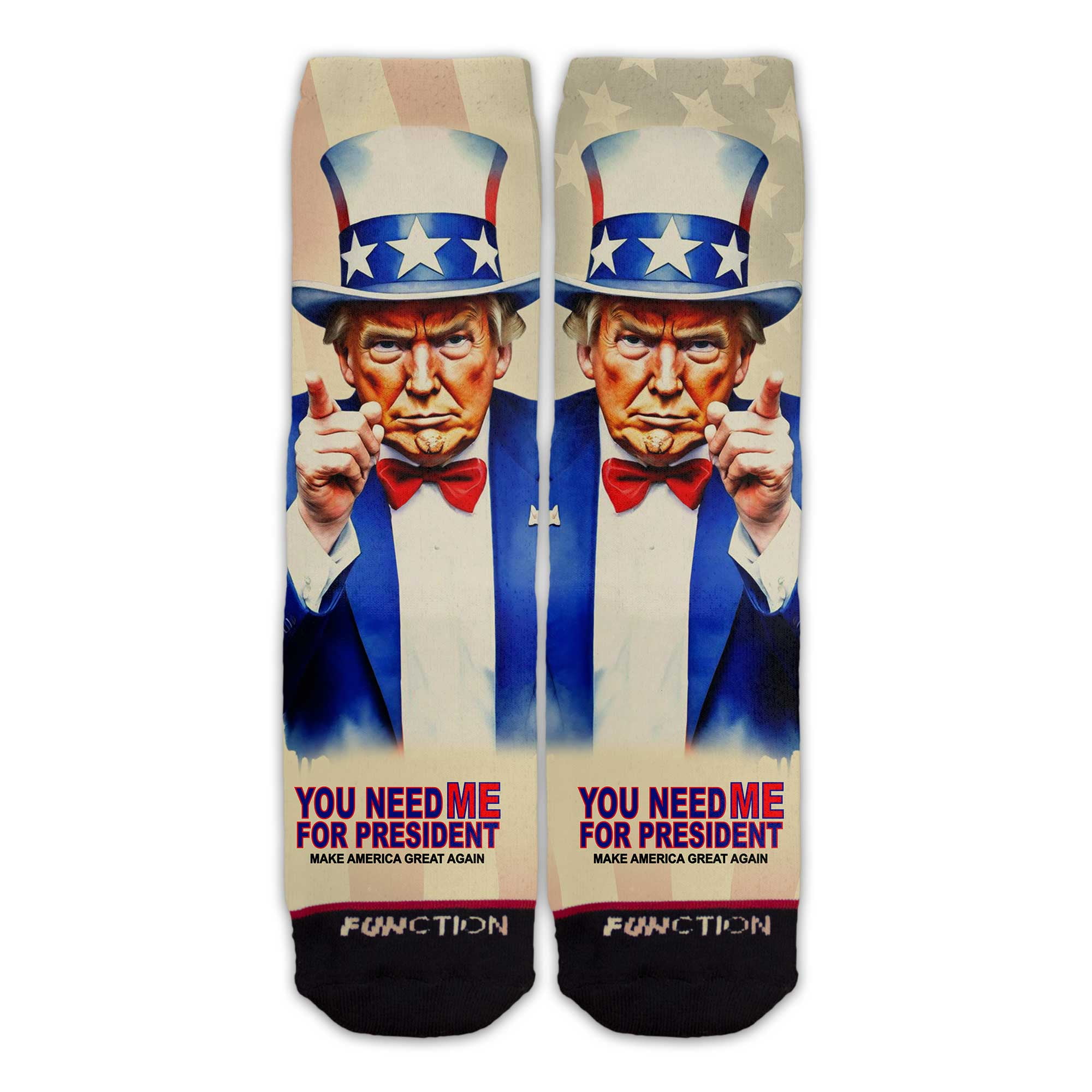 Function - Uncle Trump Poster Adult Unisex Socks Donald Sam Vote 2024 ...