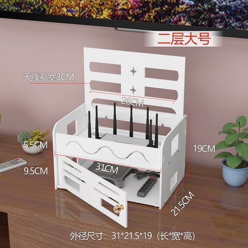 Function Wireless Wifi Router Storage Box Panel Shelf Wall Hanging / On ...