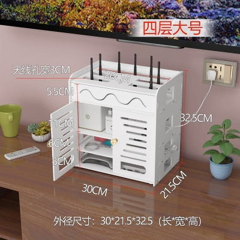 Function Wireless Wifi Router Storage Box Panel Shelf Wall Hanging / On ...