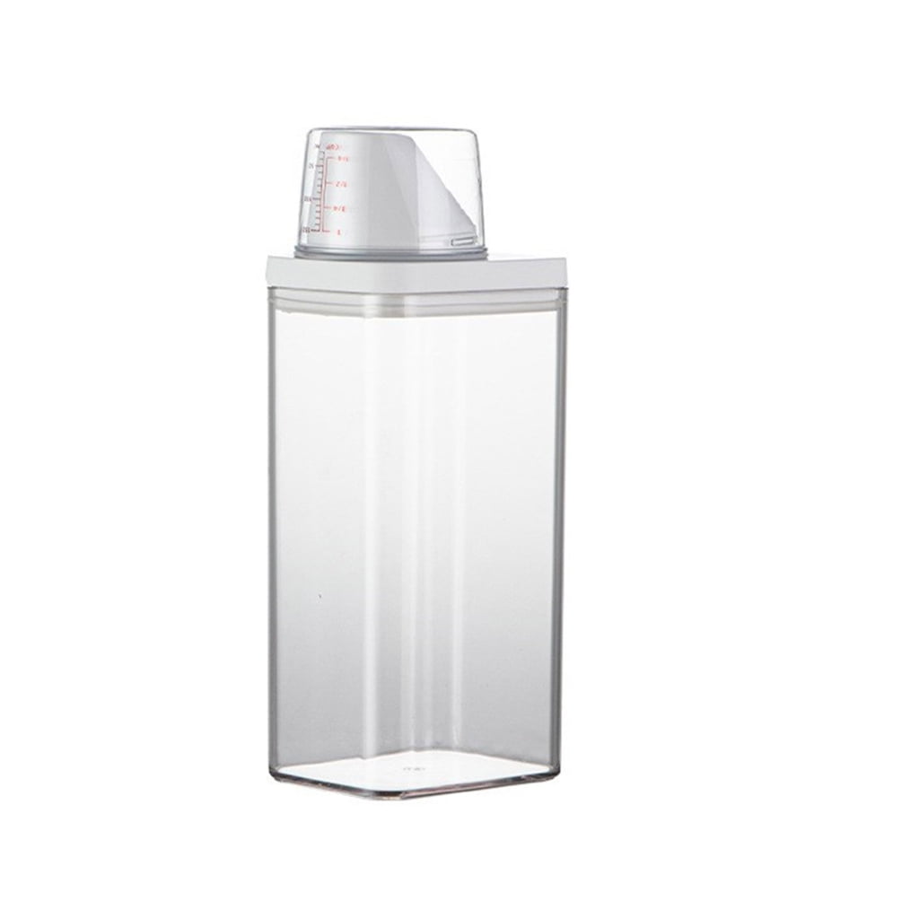 Functional Airtight Laundry Detergent Powder Storage Box Container with ...