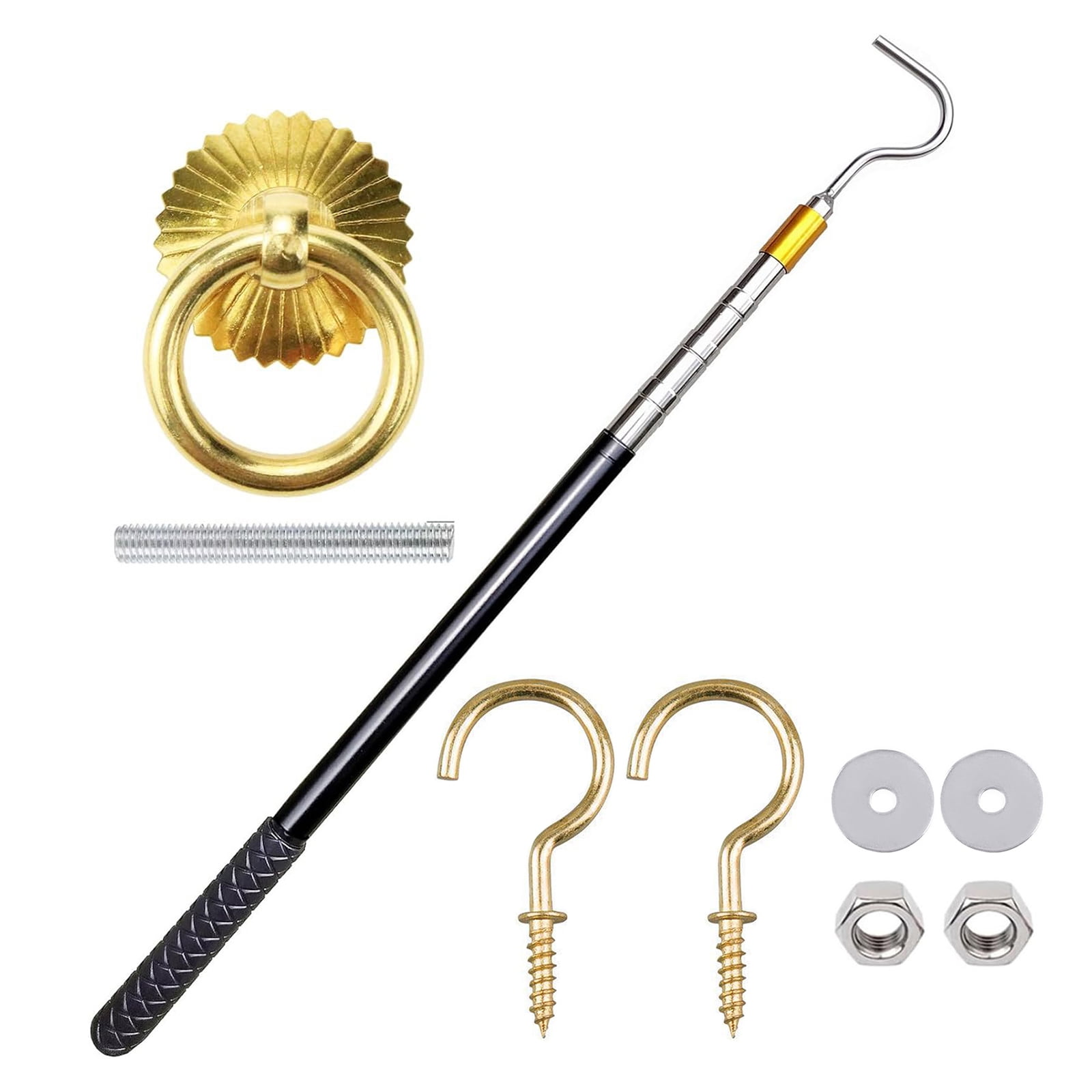 Functional Attic Pull Down Hook Innovative Attic Pull Down Hook Set ...