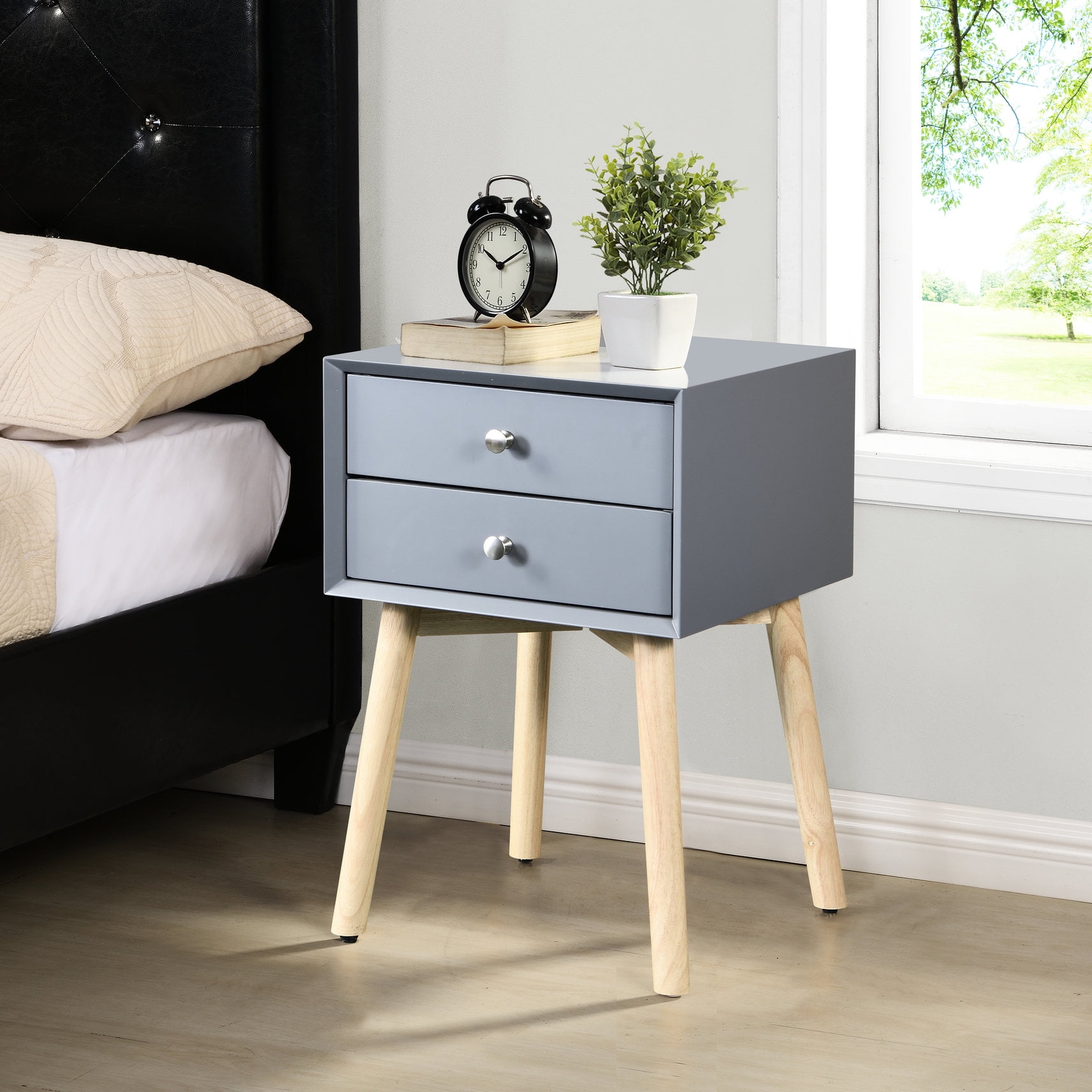 Functional Bedroom Piece - Bedside Table with Drawers for Better ...