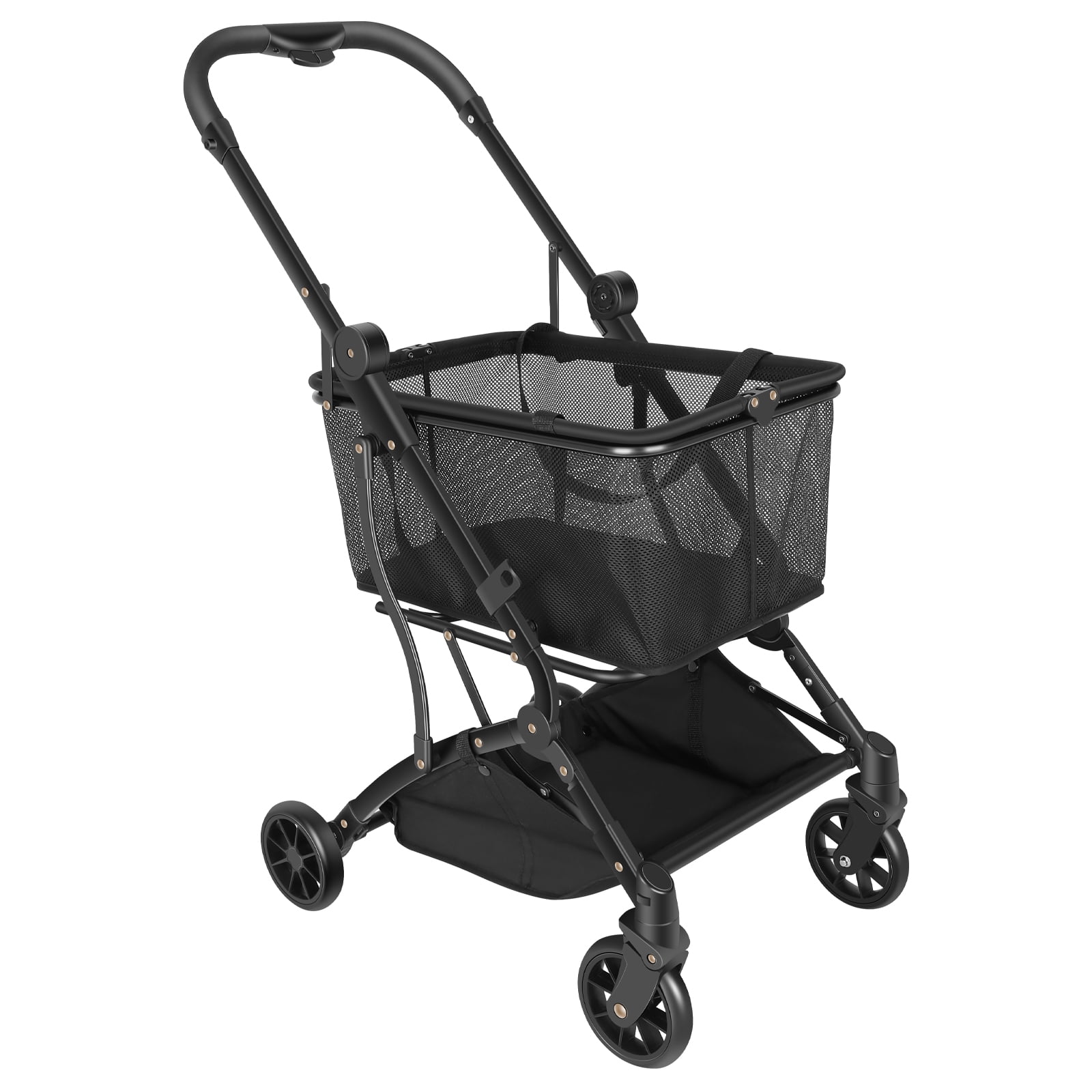Collapsible Utility Shopping Cart - Up to 60lbs Capacity, with ...
