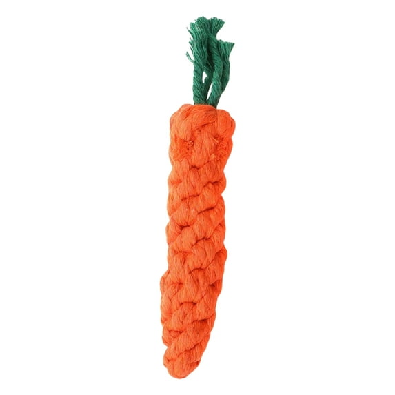 Functional Cotton Rope Carrot Toy Cotton Rope Carrot Pet Chew Toy Safe ...