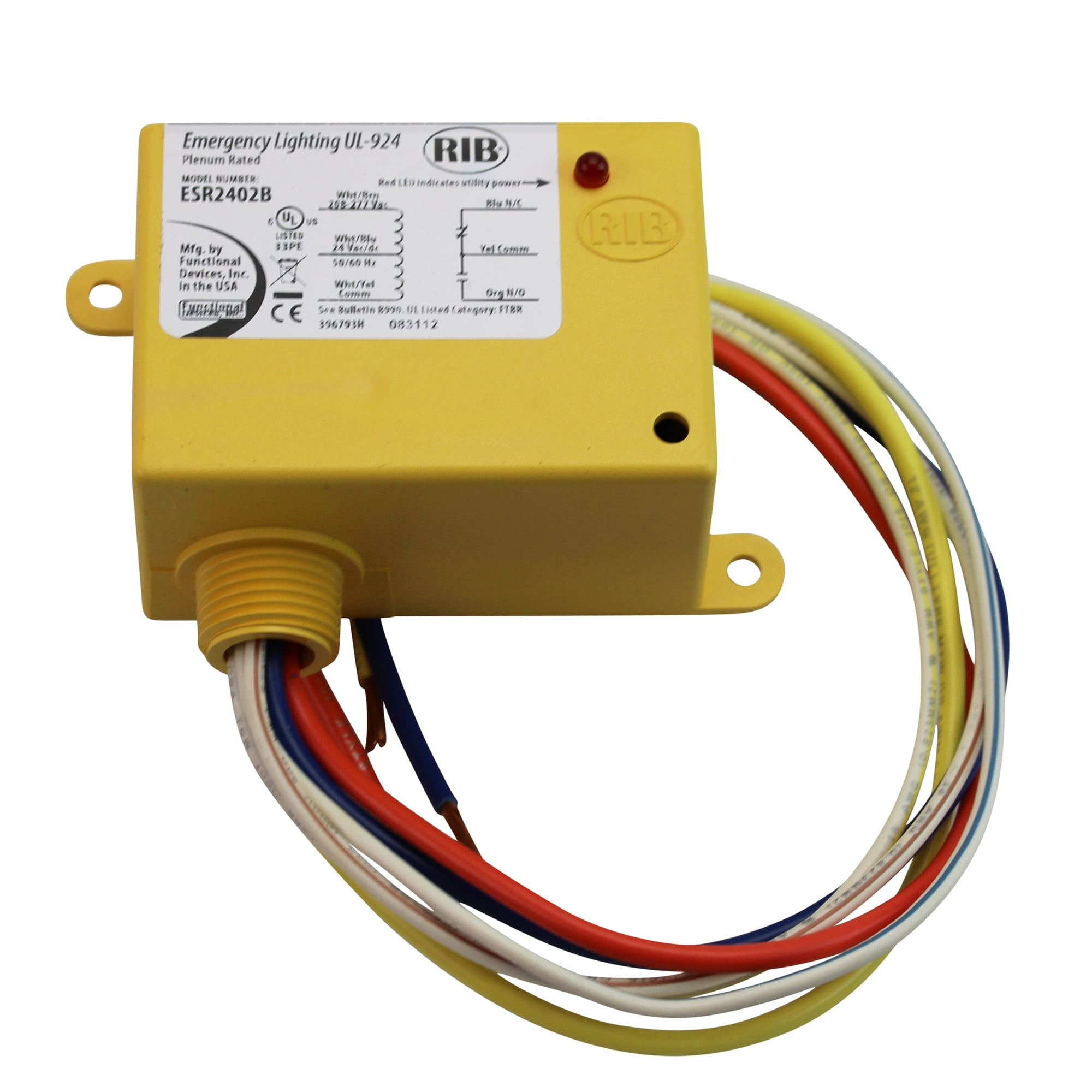 Functional Devices ESR2402B Enclosed Relay, 20A, SPDT, 24V 208-277V ...