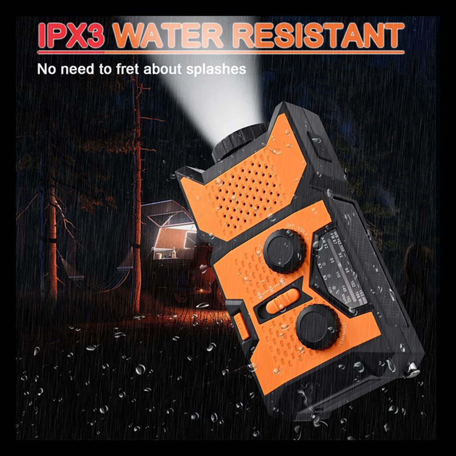 Functional Emergency Radio Hand Crank Solar Powered AM/FM/WB 2000mAh ...