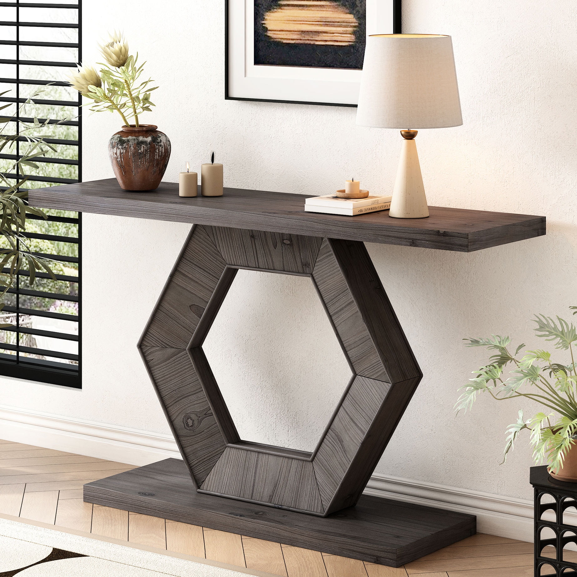 Functional Entry Table + Sophisticated Hexagon Legs”-“Entryway Use ...