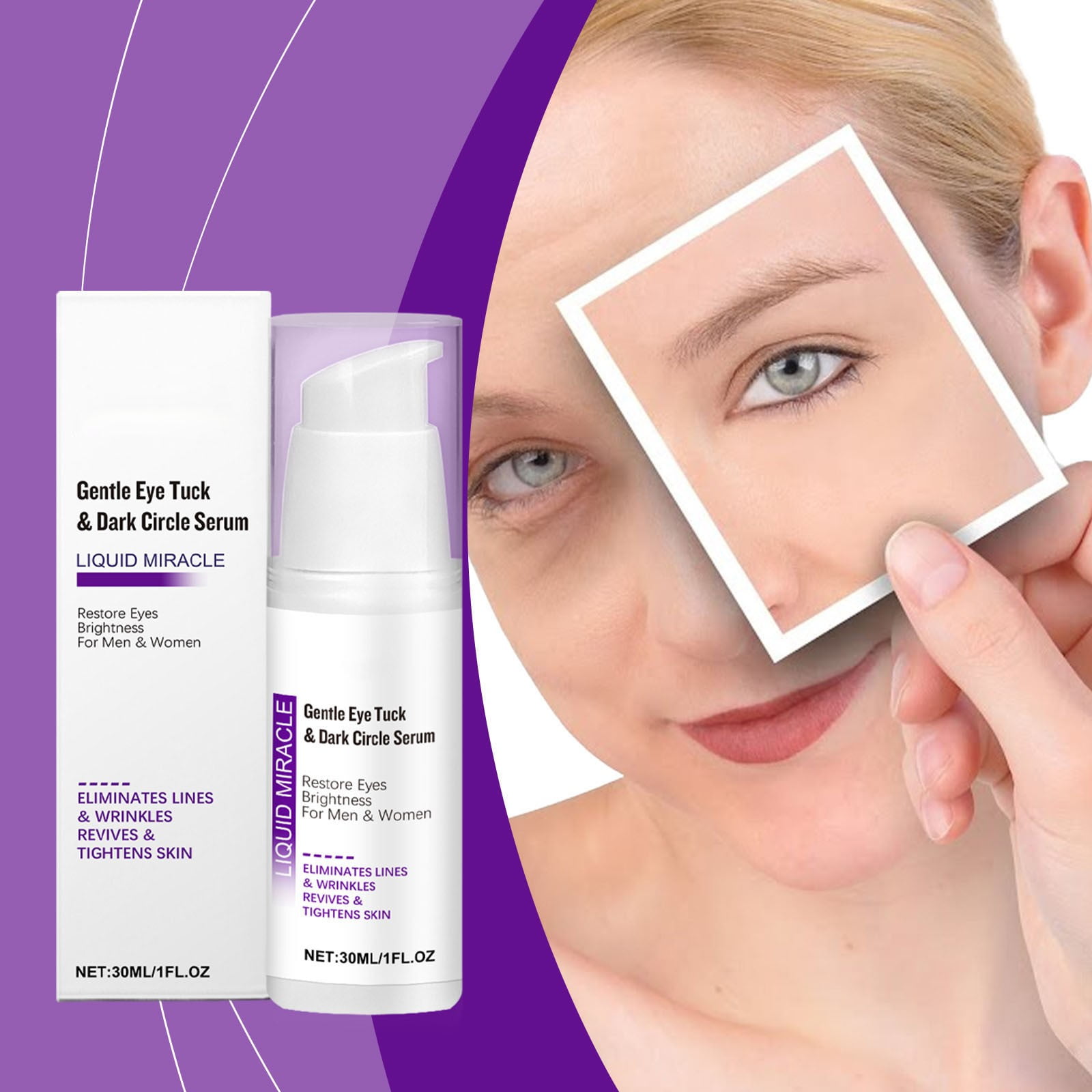 Functional Finds, Reduced Brightens Eye Area, Toned Skin Serum, 30ml ...