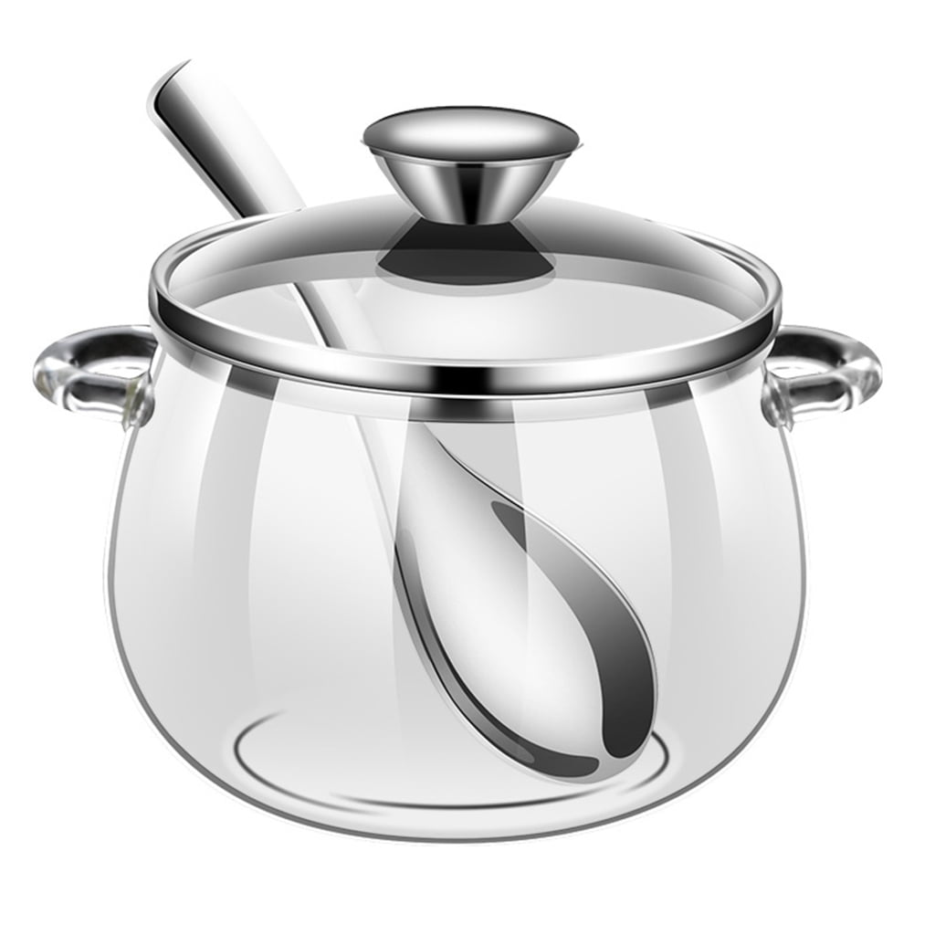 Functional Glass Lard Storage Jar with Spoon for Cooking Oil and ...
