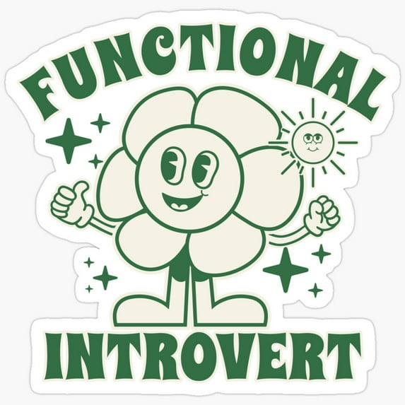 Functional Introvert Sticker Phone Decal Water Bottle Stickers Car ...