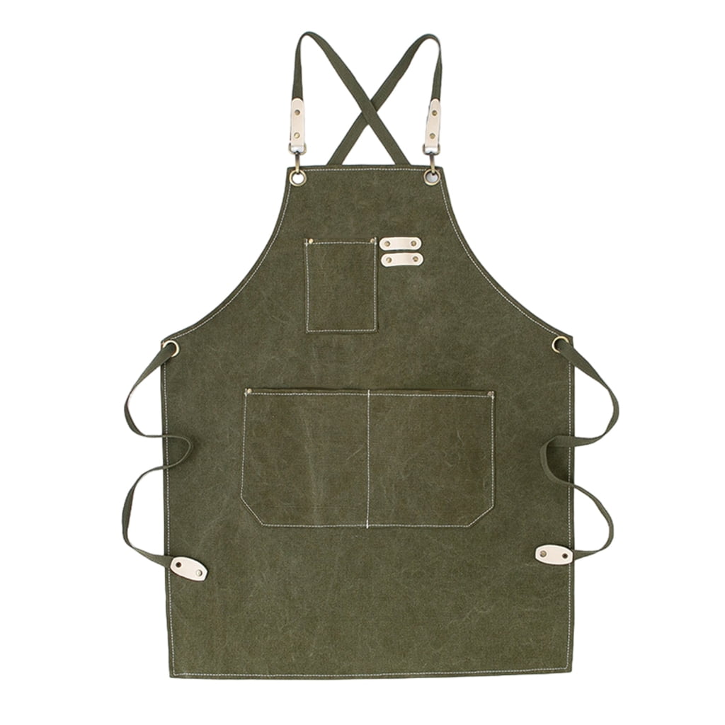 Functional Kitchen Apron For Bakers And Cafes Water Resistant Canvas ...