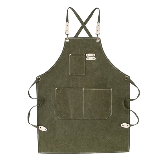 Functional Kitchen Apron For Bakers Water Resistant Canvas With Adjust ...