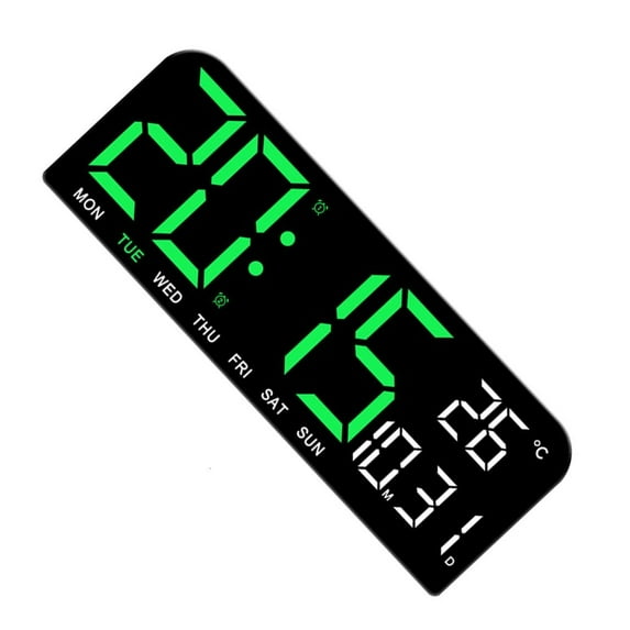 Functional LED Clock Large LED with Multiple Features Adjustable Light ...