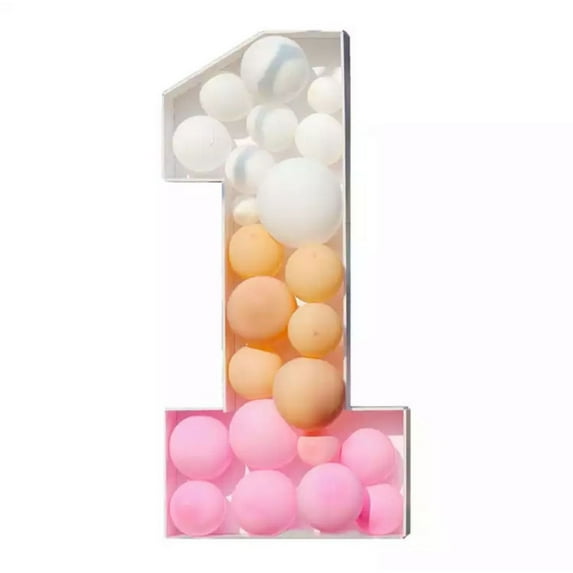 Functional Latex Number Balloon Box Display Set With Design Party ...