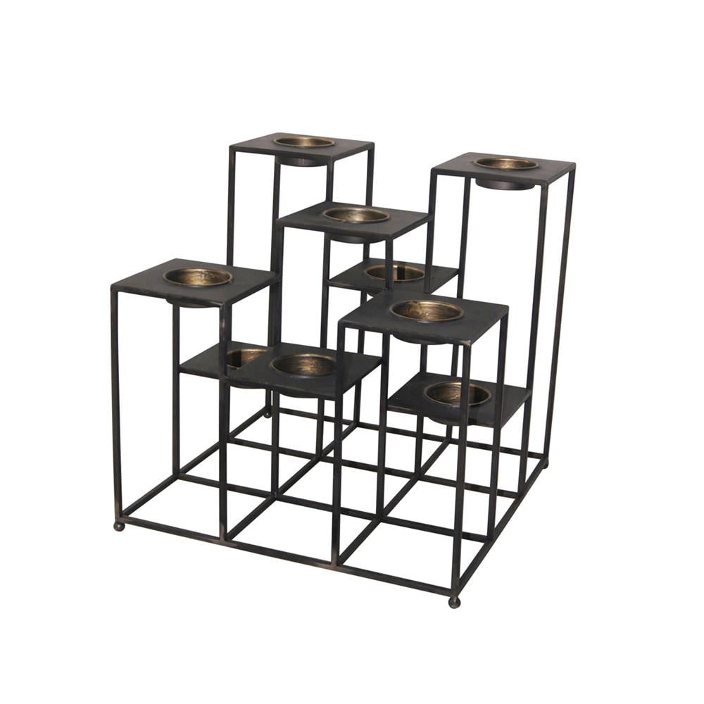 Benzara BM152352 Functional Metal Multi Level Tea Light Candle Holder ...