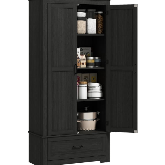 Functional Pantry with Adjustable Shelves and Drawer - Optimize Kitchen ...