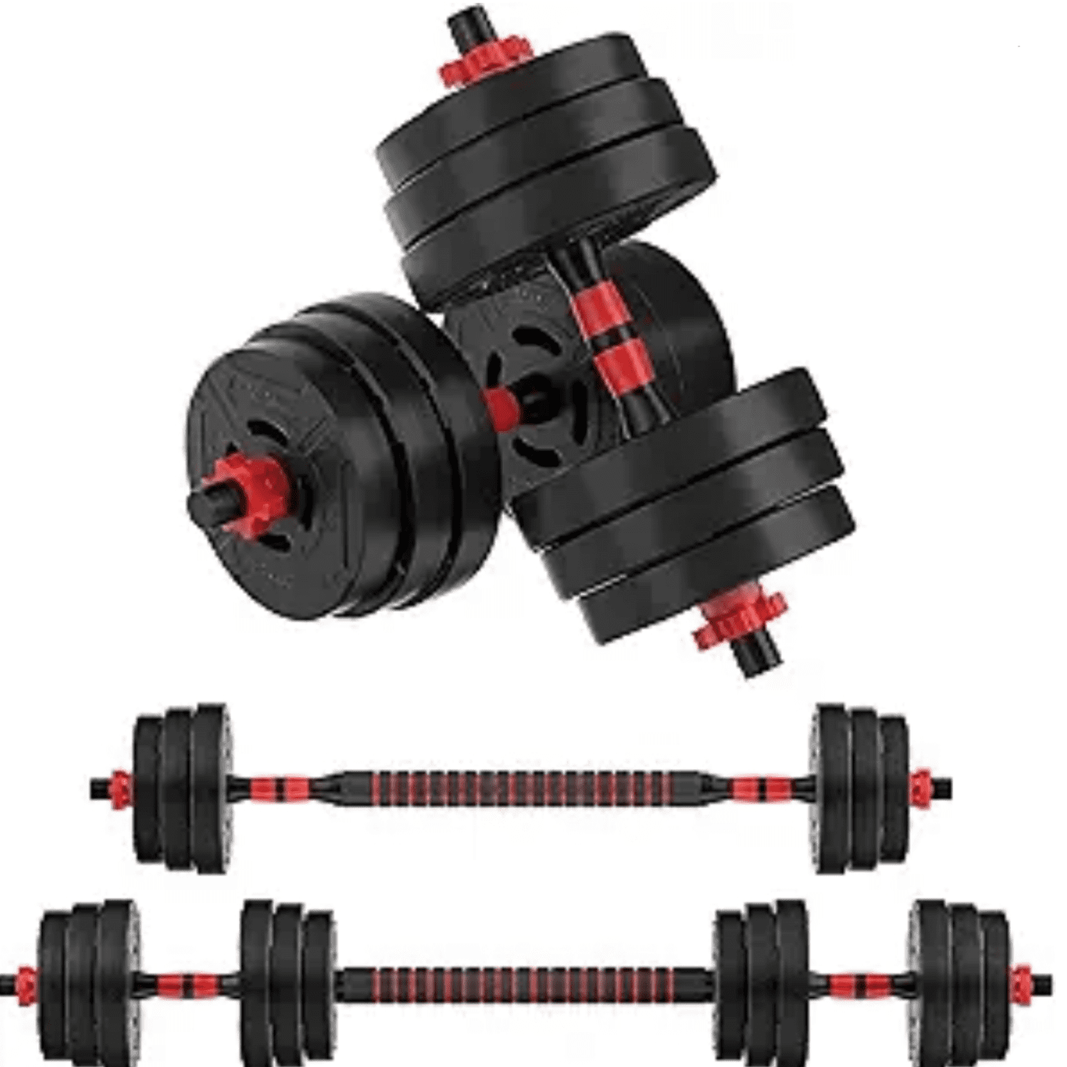 Functional Portable Changeable Dumbbell and Barbell Kettlebell Set With ...