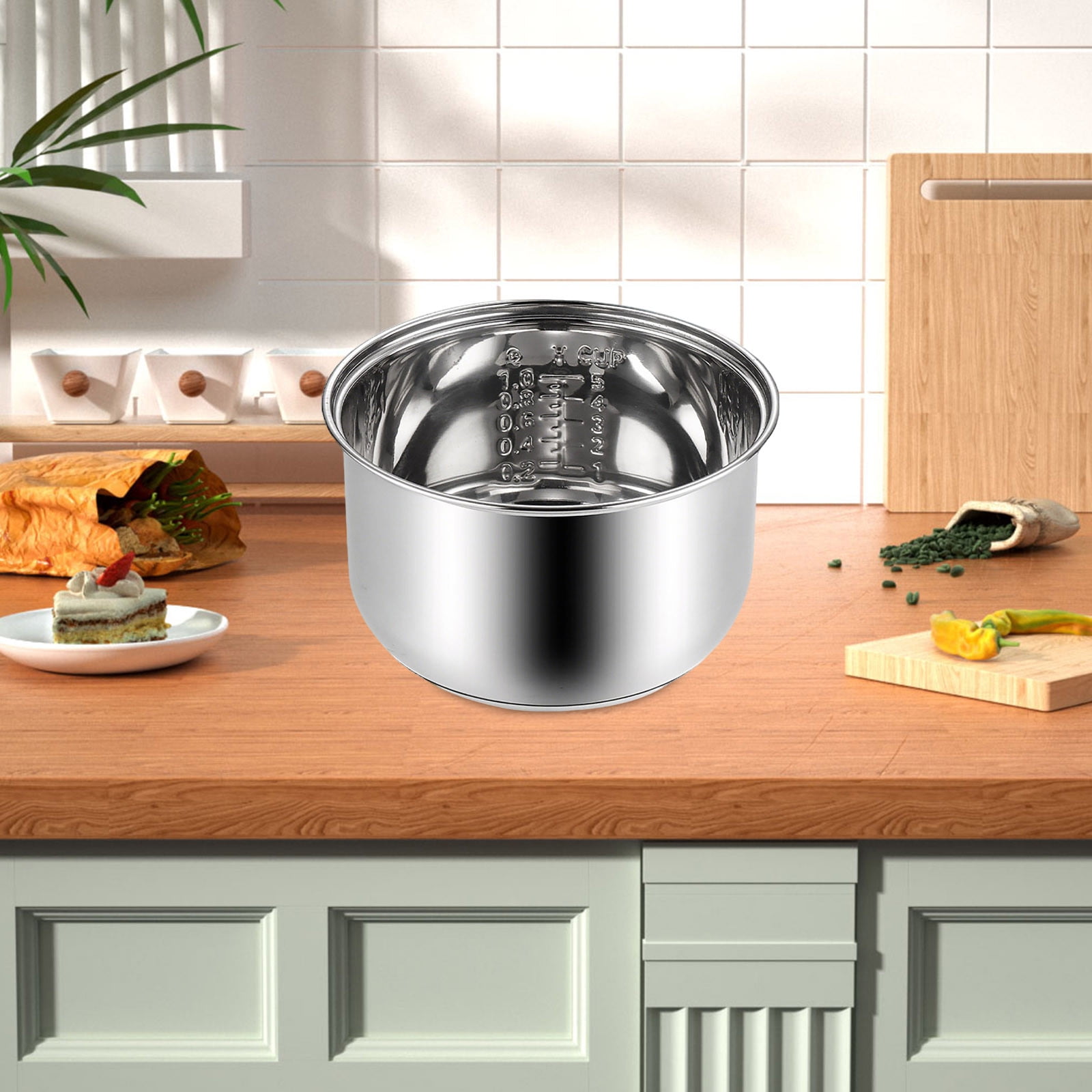 Functional Rice Cooker Replacement Inner Pot 304 Stainless Steel Rice ...